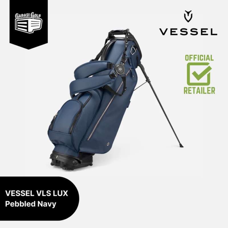 Promo VESSEL VLS LUX Stand Bag Golf Pebbled Navy - Tas Stik Original ...