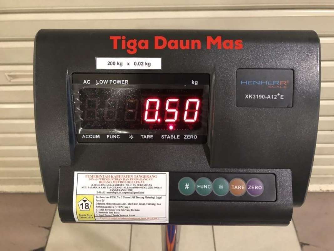 Jual Timbangan Digital Barang / Timbangan Lantai / Bench Scale A12E + Pagar di Seller TDM Grosir ...