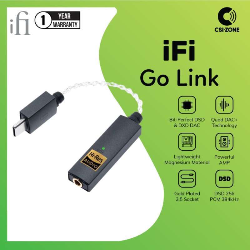 Promo iFi Go Link Hi-Res Portable MQA USB Type C DAC & Amplifier Diskon ...