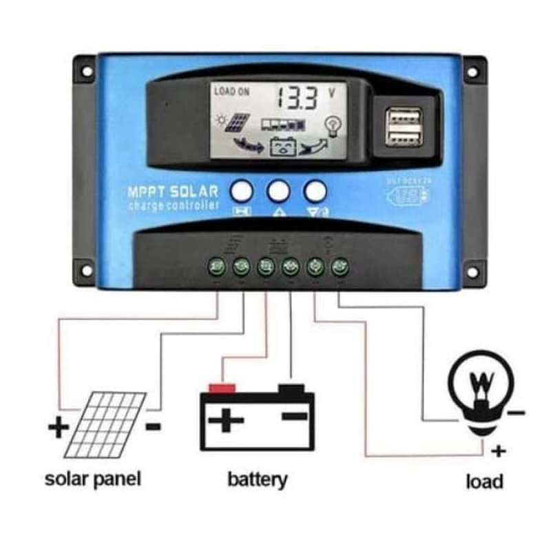 Promo Solar Charger Controller Mppt 50A 12V 24V Panel Surya Diskon 23% ...