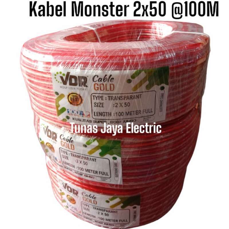 Promo Kabel Listrik Monster Transparan 2x50 @100M Full YAKUSHIN Good ...