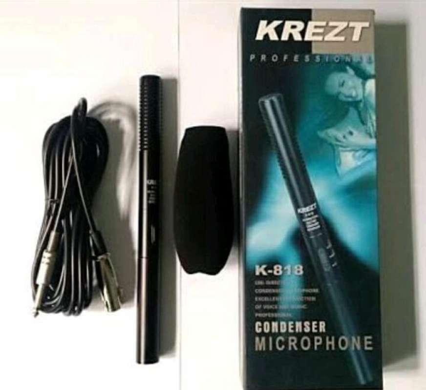 Promo Microphone Mic Kabel Krezt K 818 Shotgun Condenser Professional Diskon 23% Di Seller ...