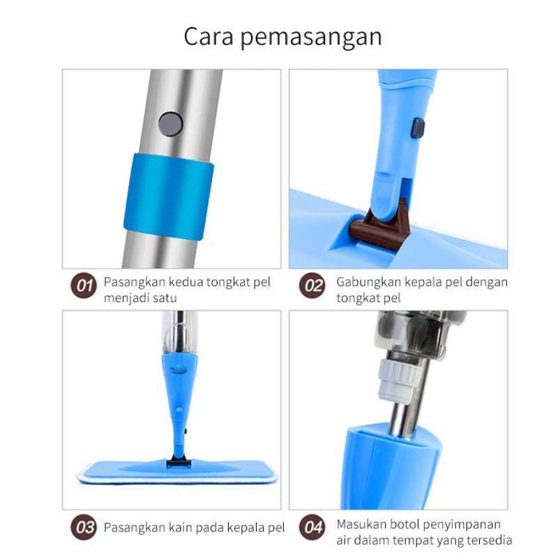 Jual Alat Pel Lantai Super Mop Pel Lantai Isi Air Semprot Otomatis ...