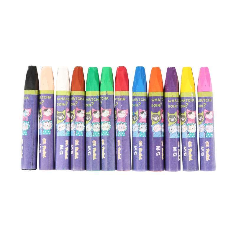 Jual Krayon M&G So Many Cats Crayon Silky Smooth Oil Pastel Hexagon Set ...