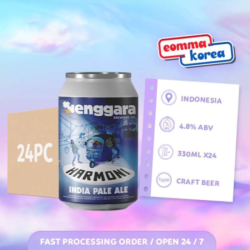 Jual Tenggara Harmoni IPA 330ml Craft Beer [ Box isi 24 kaleng ] di ...