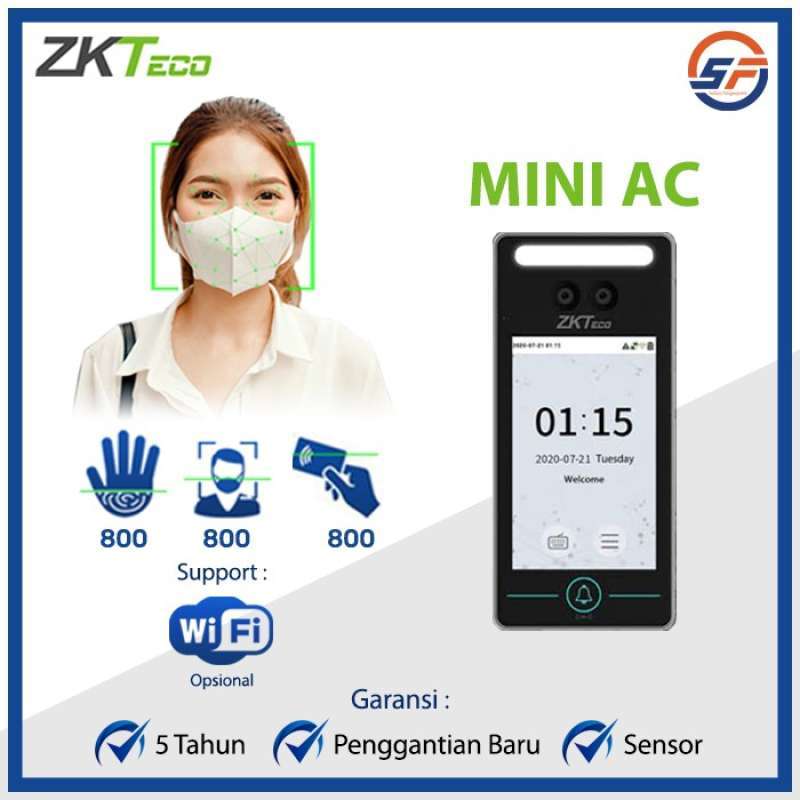 Promo Absensi & Access Control Zkteco Mini Ac / Absen Wajah / Palm ...