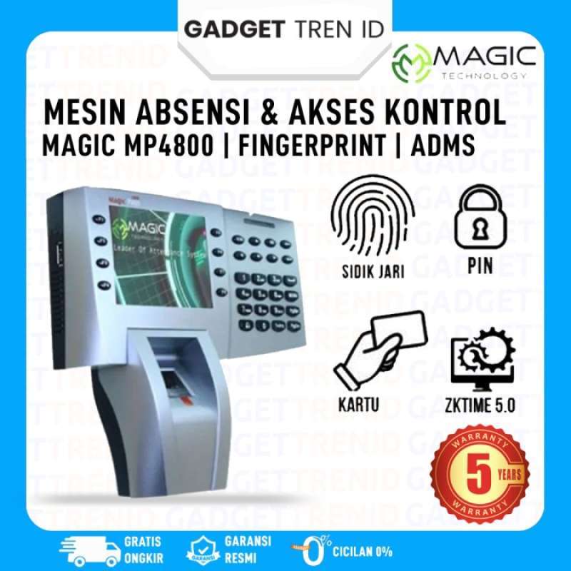 Promo Mesin Absensi Fingerprint & Kartu Magic Mp4800 Bisa Juga Sebagai ...
