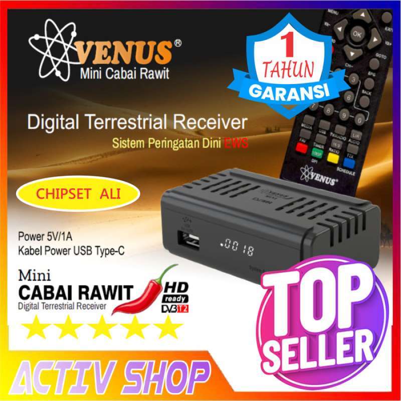 Promo Set Top Box Tv Digital Dvbt2 / Dvb-T2 Venus Cabe Rawit Terbaru - CR MINI Diskon 26% di ...