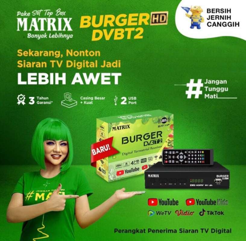 Promo Paket Set Top Box Matrix Burger + Wifi Dongle Promo Diskon 19% di Seller Kuniy Store ...