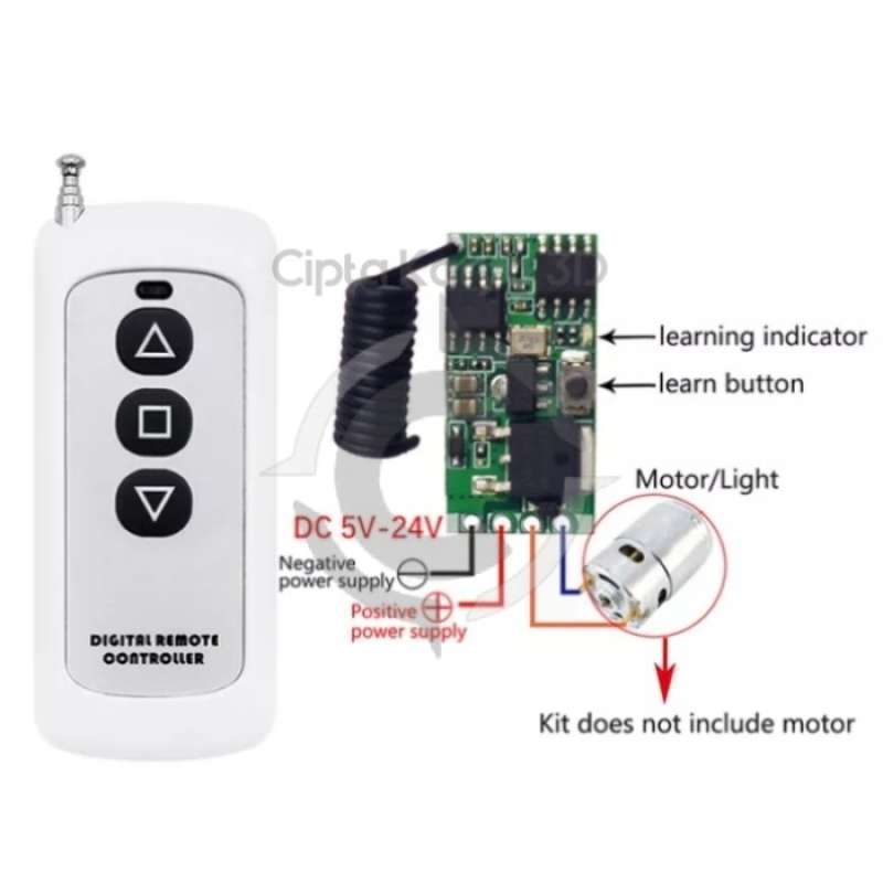 Promo 433 Mhz Wireless Rf Remote Control Dc 6V 12V Motor Forward And ...