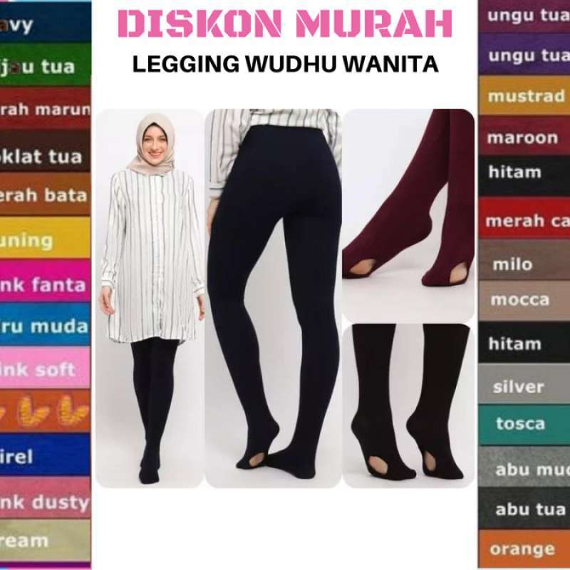 Promo Legging Wudhu Jersey / Legging Wudhu Muslimah Fit To Xl Leging ...