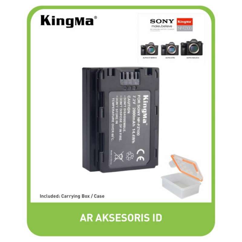 Promo KingMa Baterai NP-FZ100 Sony ALPHA A7 MARK III, ALPHA A7R3 etc Diskon 23% di Seller ...