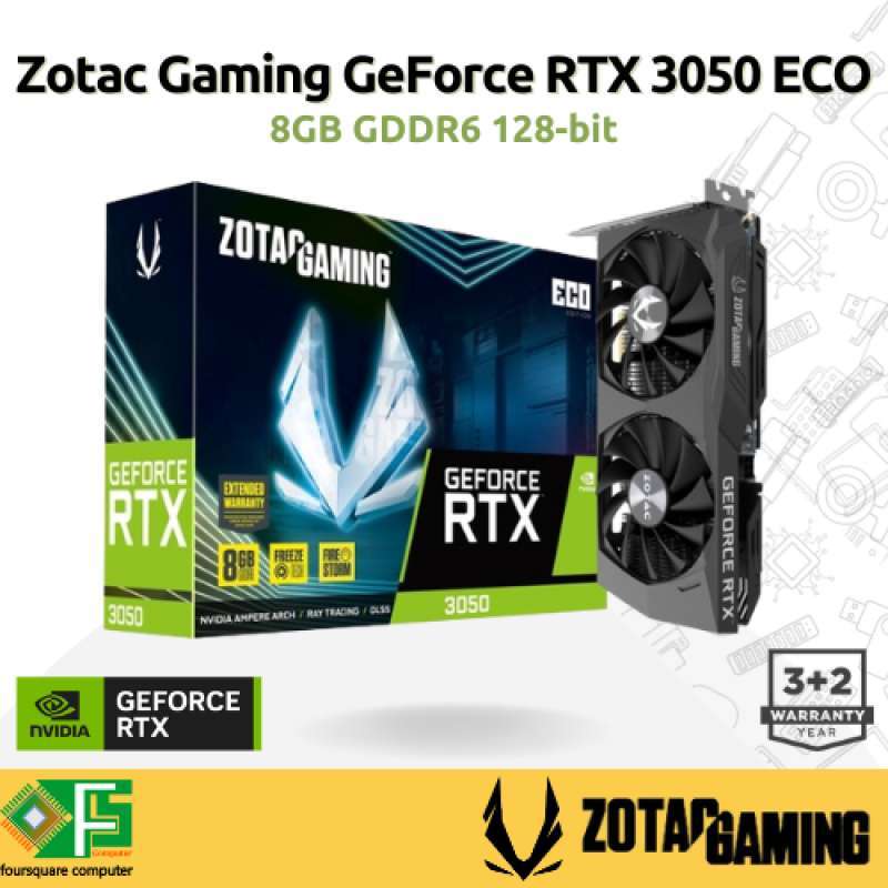 Jual VGA Zotac Gaming GEFORCE RTX 3050 ECO 8GB GDDR6 128 Bit Resmi di ...
