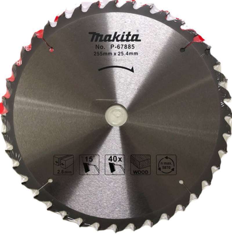 Promo Makita 255mm Mata Gergaji Circular Saw Blade 10 x 40T P-67885 Diskon 23% di Seller Rhmd ...
