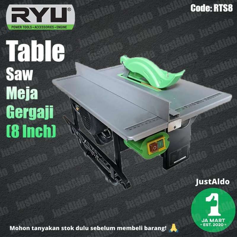 Promo Mesin Meja Gergaji Kayu Table Saw 8 Inch Rts 8 Ryu Diskon 23% Di ...