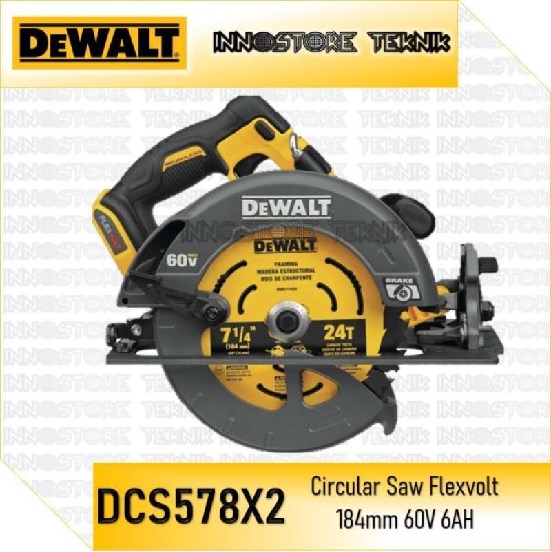 Promo Dewalt DCS578X2-KR Circular Saw Flexvolt 60V 184mm 6AH Diskon 23% ...