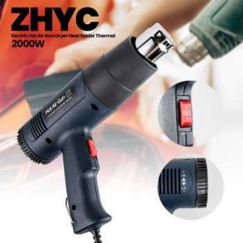 Promo HOT AIR GUN 2000W PEMANAS SEGEL STICKER PLASTIK Diskon 23% di ...