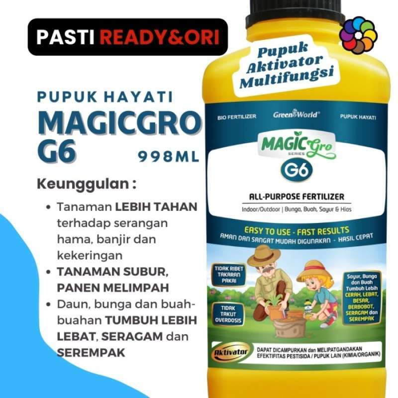 Promo Pupuk Organik MAGICgro G6 Untuk Segala Jenis Tanaman 1L Diskon 33% di Seller HENDRIJAYA ...