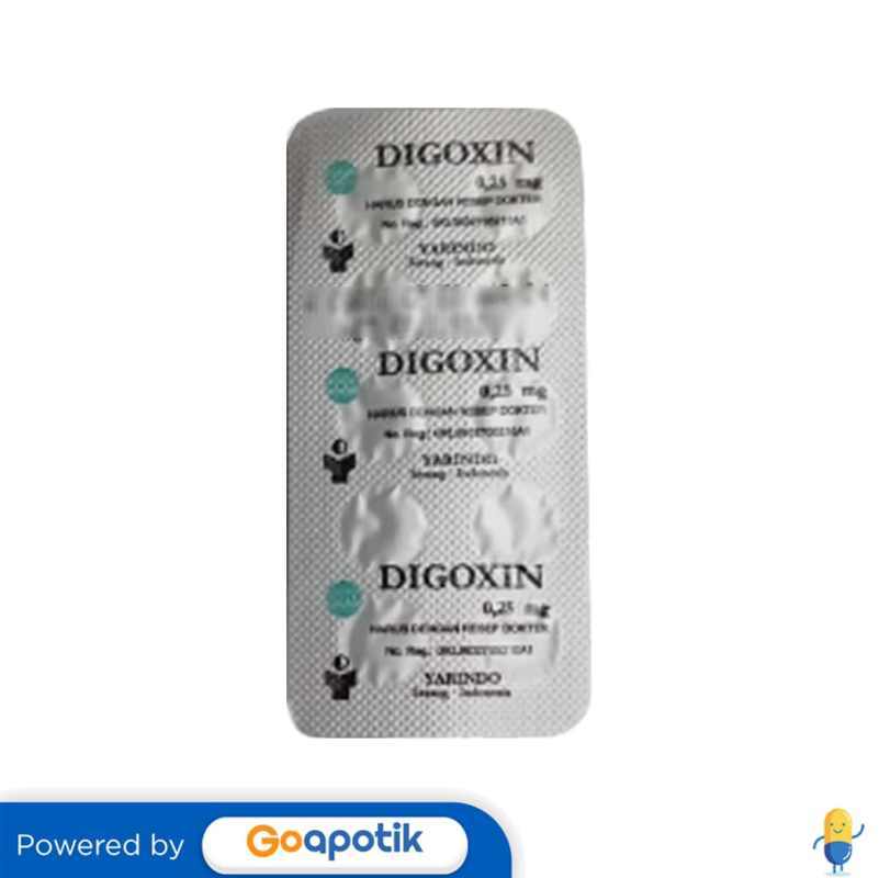 Jual DIGOXIN YARINDO 0.25 MG STRIP 10 TABLET di Seller Apotek Aman ...