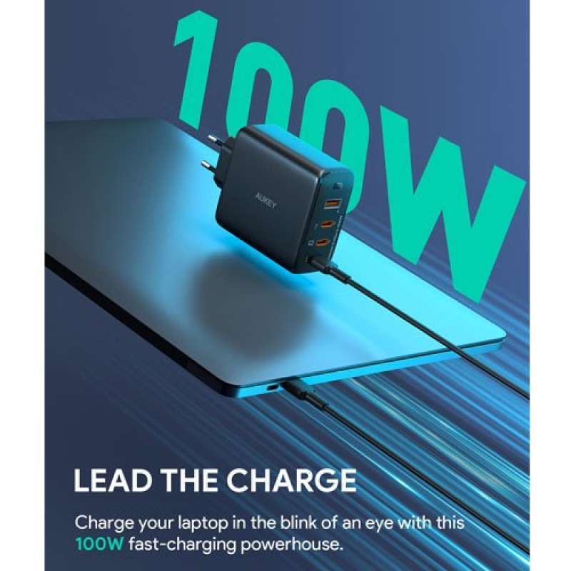 Jual Aukey Charger Multi Port Type C 100w Gan Pd 3.1 Fast Charging Pa ...