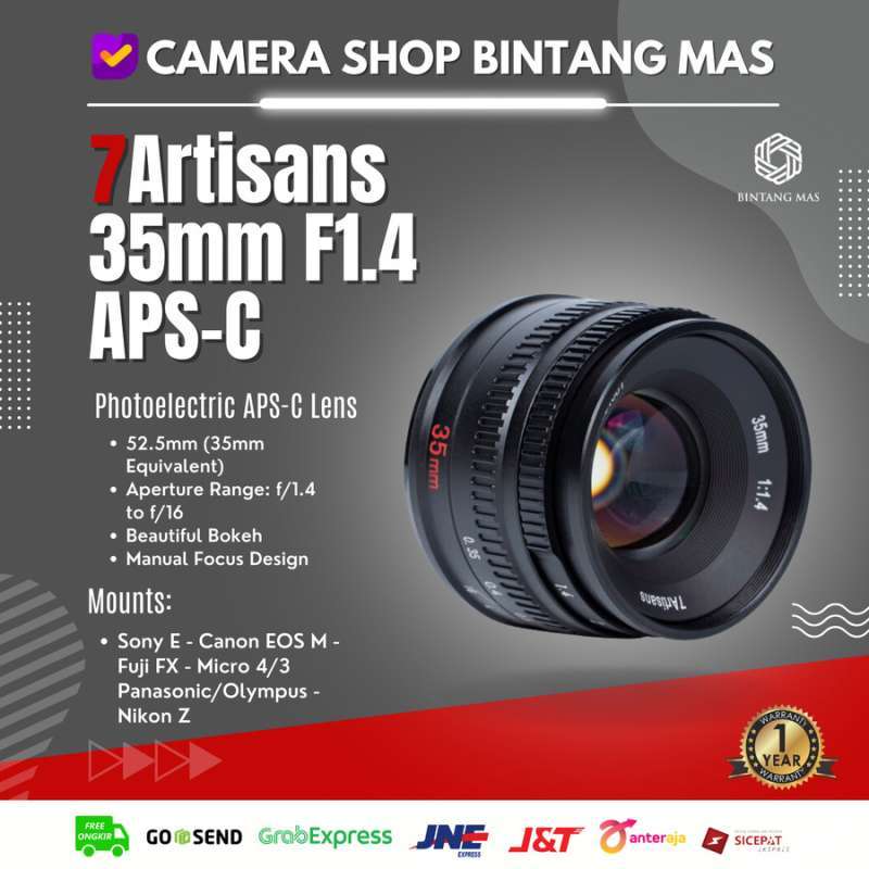 Jual 7Artisans 35mm/F1.4 APS-C format Lend for Mirrorless Cameras - Nikon Z di Seller 7Artisans ...