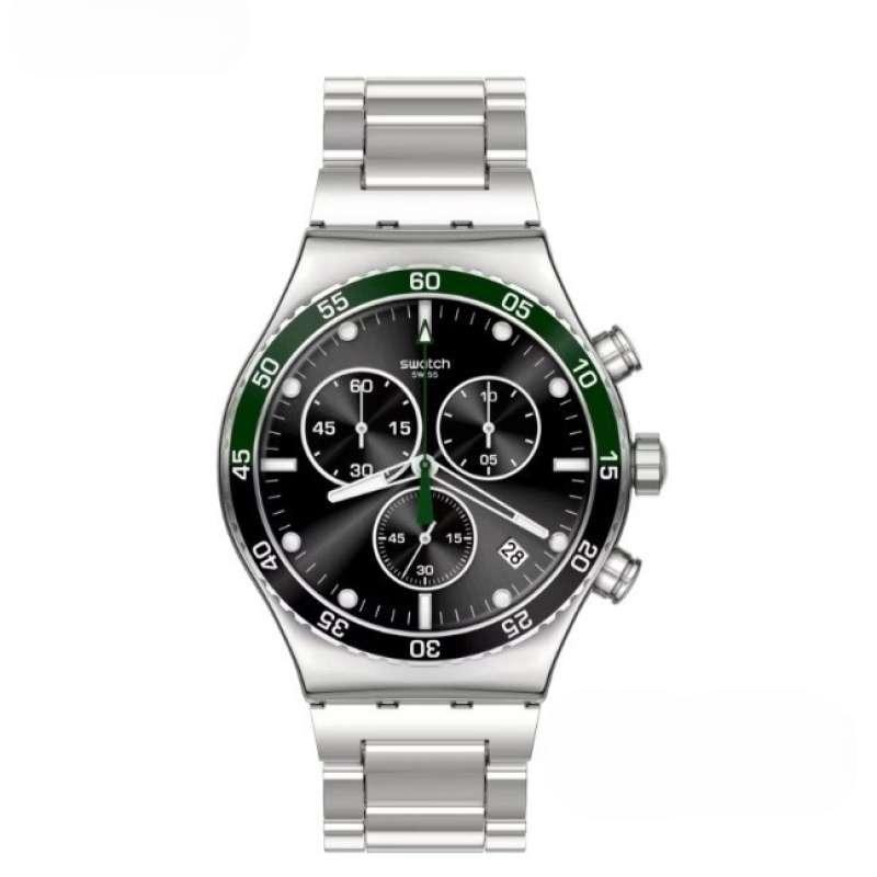 Promo Jam Tangan Pria SWATCH YVS506G DARK GREEN IRONY Garansi Resmi 2 ...