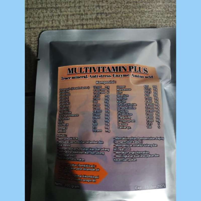 Jual Multivitamin Plus 100 Gram / Multivitamin / Vitamin Ikan / Vitamin ...