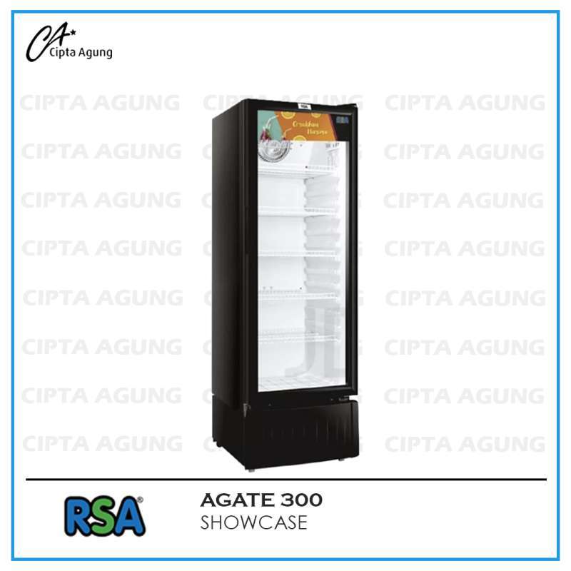 Jual RSA SHOWCASE 1 PINTU 290 LITER DISPLAY COOLER AGATE-300R / AGATE ...