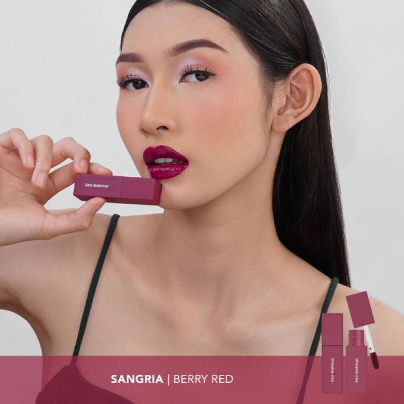 Promo Sea Makeup Lacquer Shake Lip Ink Longlasting lip ink - Sangria ...