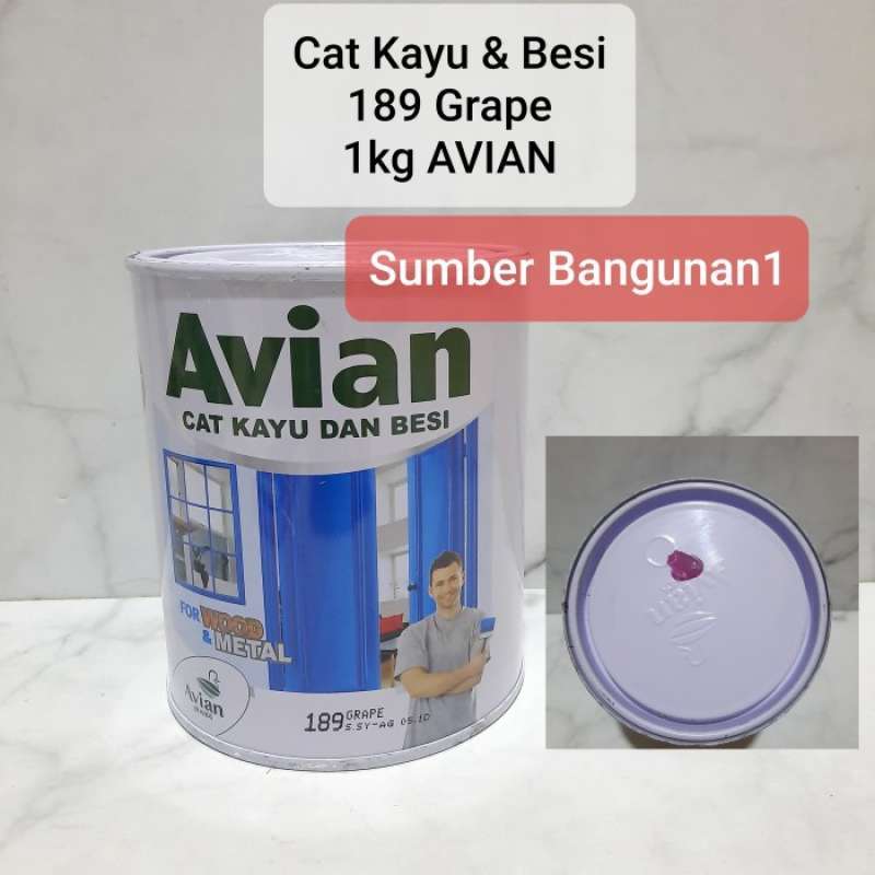 Promo Cat Avian Kayu Besi 189 Grape 1Kg Ungu Tua Kusen Minyak Pintu ...