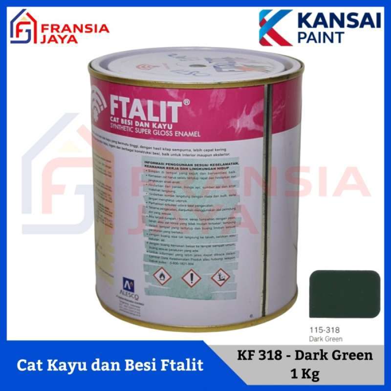 Promo Cat Minyak Besi Dan Kayu Ftalit Dark Green Kf 318 1 Kg Kansai ...