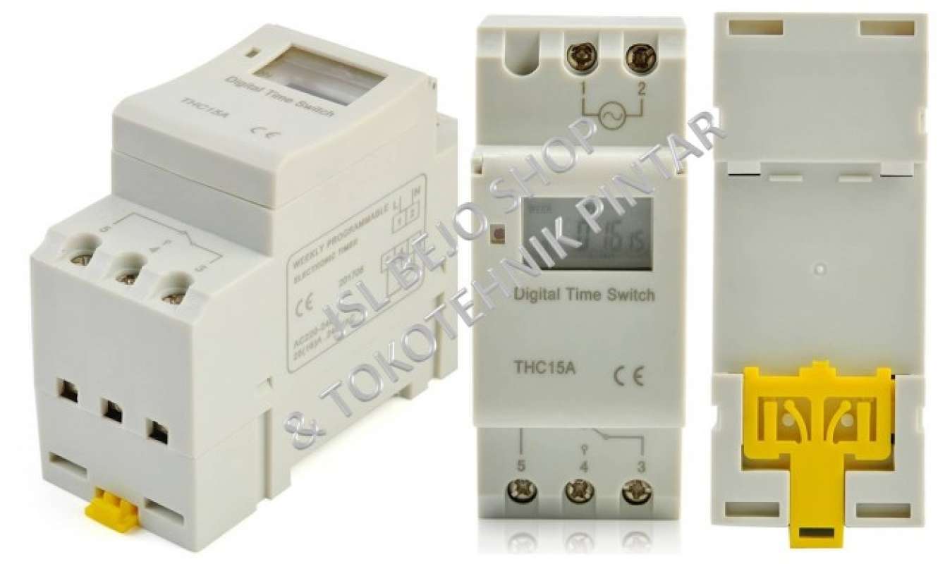 Promo 220V DIN Rail Digital Programmable Timer Switch Model MCB Diskon ...