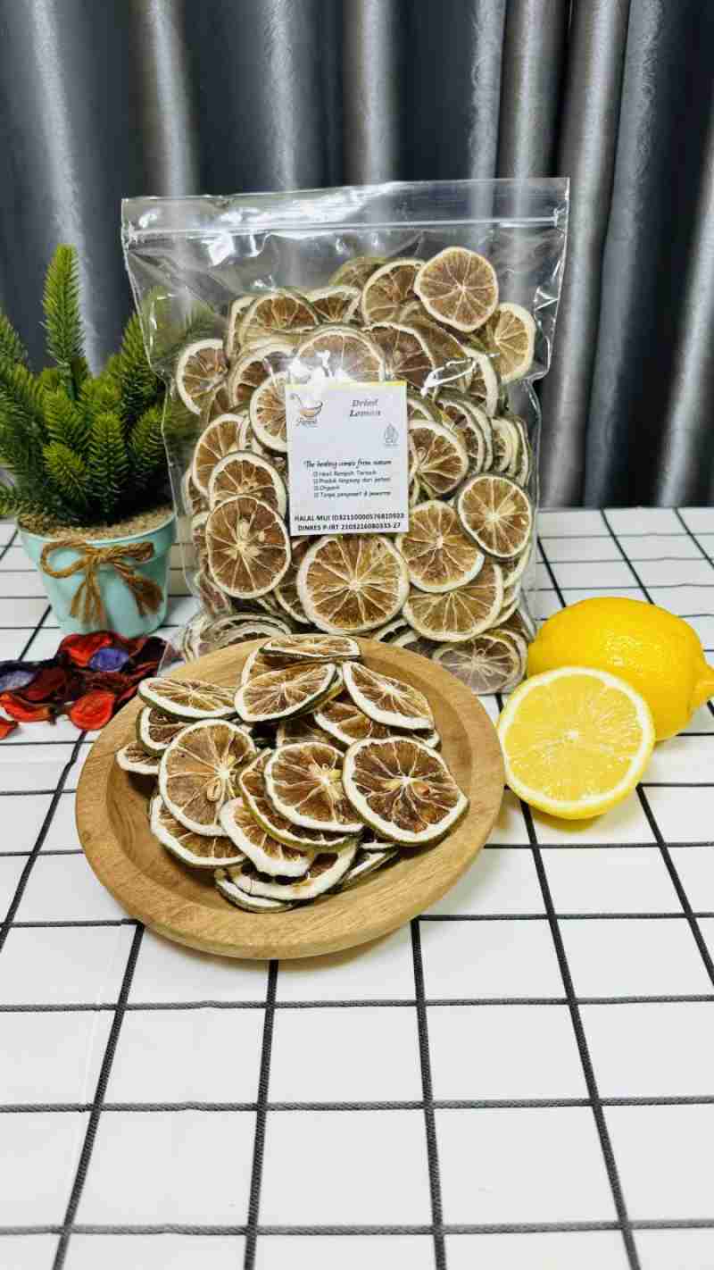 Promo Lemon Kering Iris 1 kg - Dried Lemon Slice - 100 Gram Diskon 13% ...