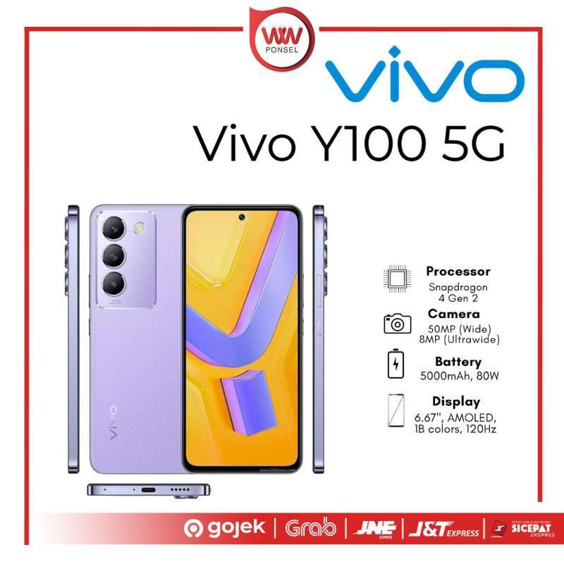 Jual Hp Vivo Y100 5g Ram 8gb Internal 256gb Garansi Resmi Di Seller Wwponsel_hangtuah Official ...
