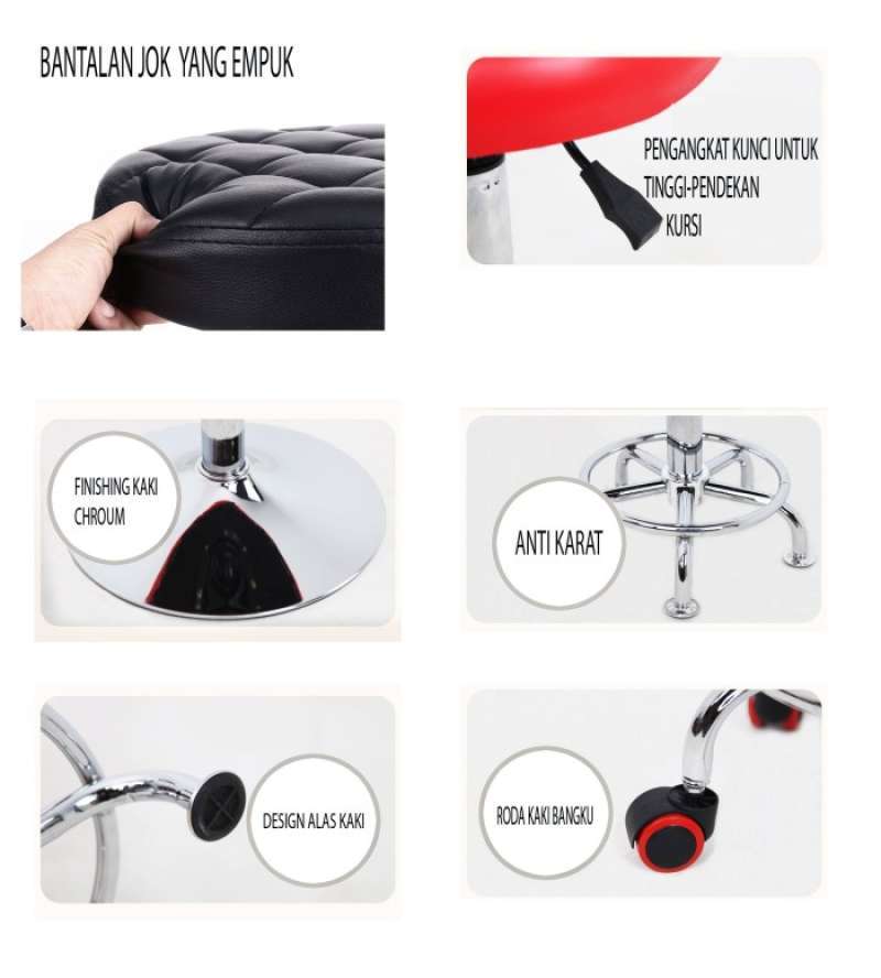 Promo Promo Kursi Salon Kursi Bar Kursi Cafe Stool Barstrol Bulat ...