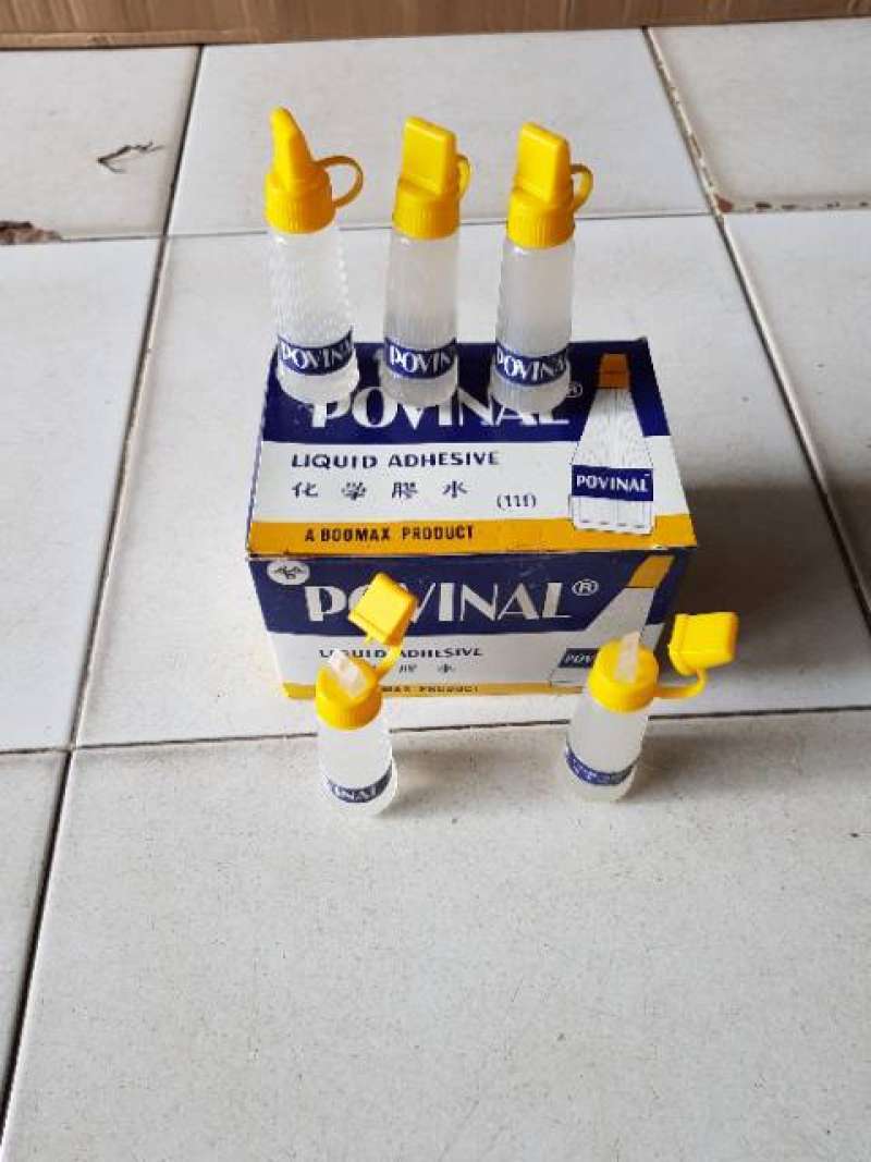 Jual Lem kertas Povinal 111 ukuran kecil 22ml/ lem slime di Seller jumon_mart - 15 Ilir, Kota ...