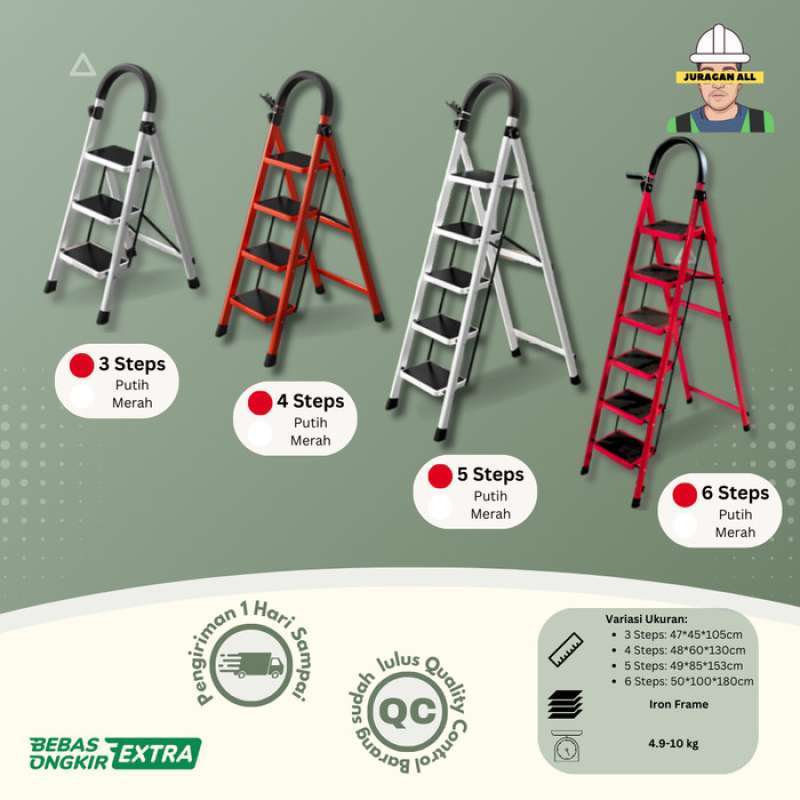 Promo Tangga Lipat /Tangga Portable / Tangga Besi / Tangga Lipat ...
