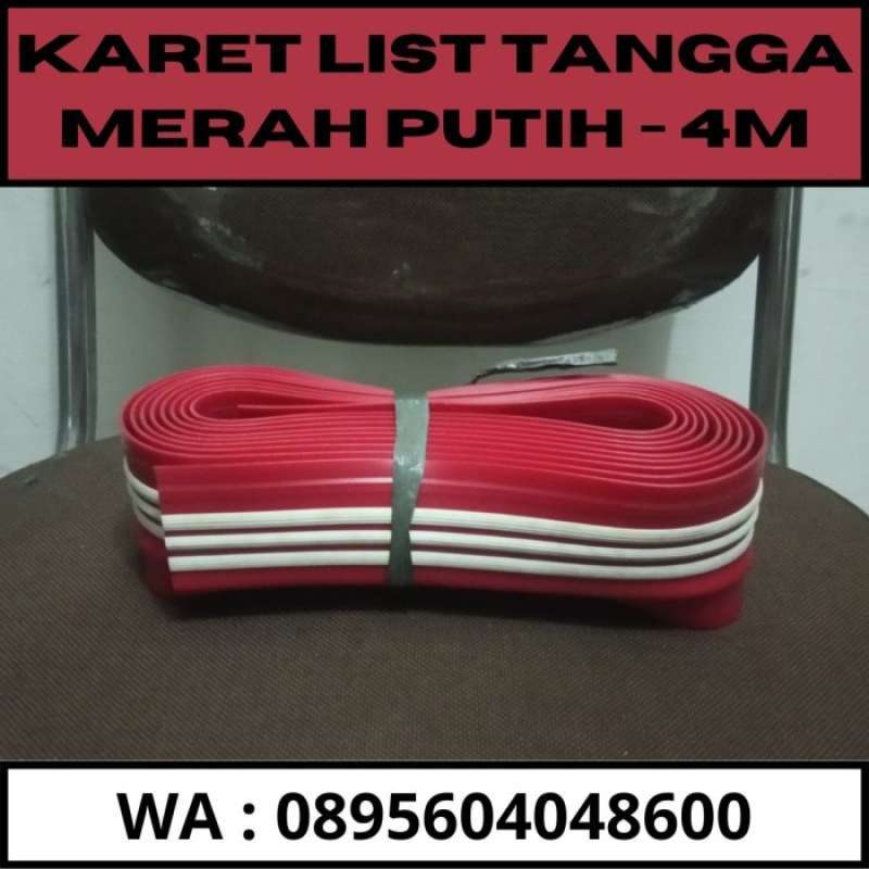 Promo List Tangga / Stepnosing Karet / Anti Slip / Merah Putih - 4M Diskon 23% di Seller Sumber ...