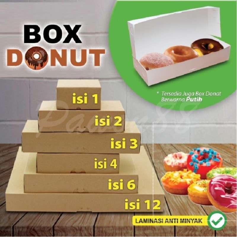 Promo Kotak Box Dus Donat - Putih Polos - Isi 1 - ( 100 Pcs ) Diskon 23 ...