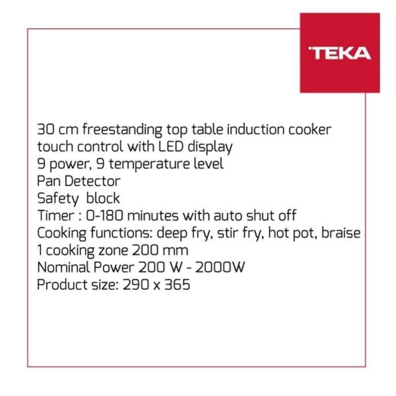 Promo Teka Kompor Listrik Induksi Freestanding Top Table Fic 31T30 ...