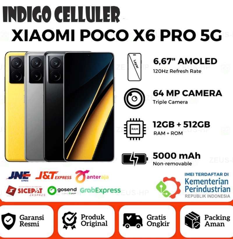 Jual Xiaomi Poco X6 Pro 5g Ram 12 512gb Garansi Resmi Di Seller Indigo Mart Sumur Batu Kota