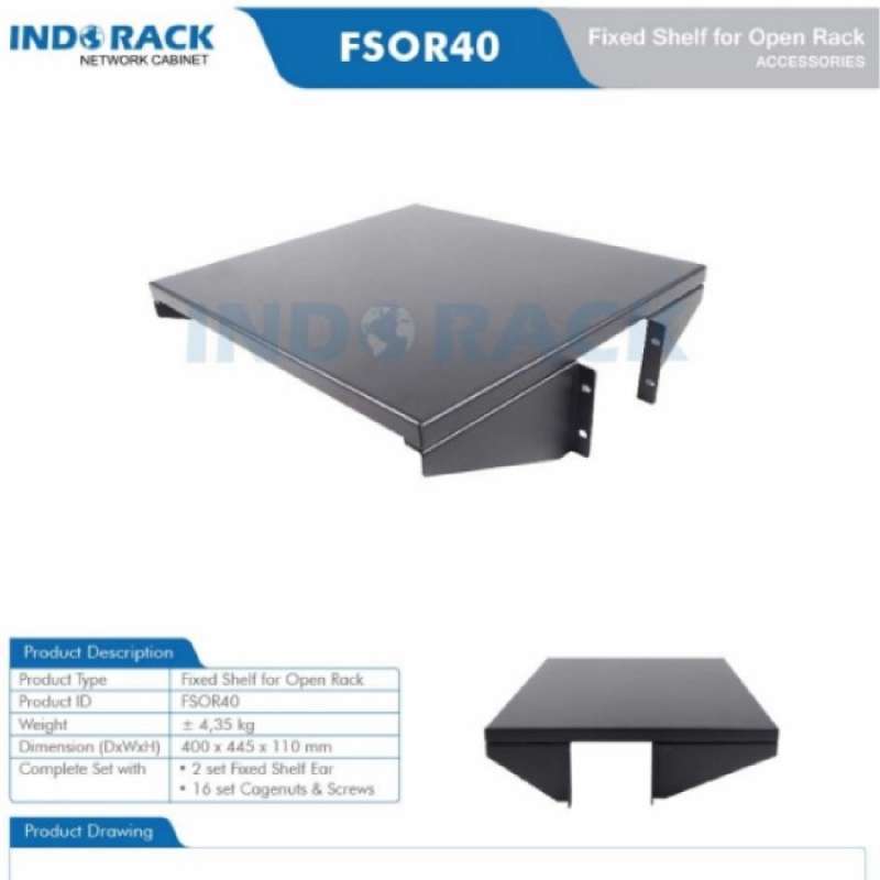 Promo New Fixed Shelf Open Rack Flat Ambalan Tatakan Rack Server D ...
