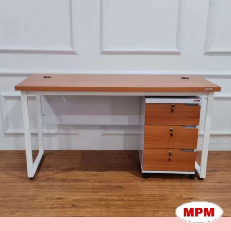 Promo Promo Meja Kerja Kantor Besi Minimalis - Meja+3laci Diskon 7% Di Seller Blark Fly Market ...