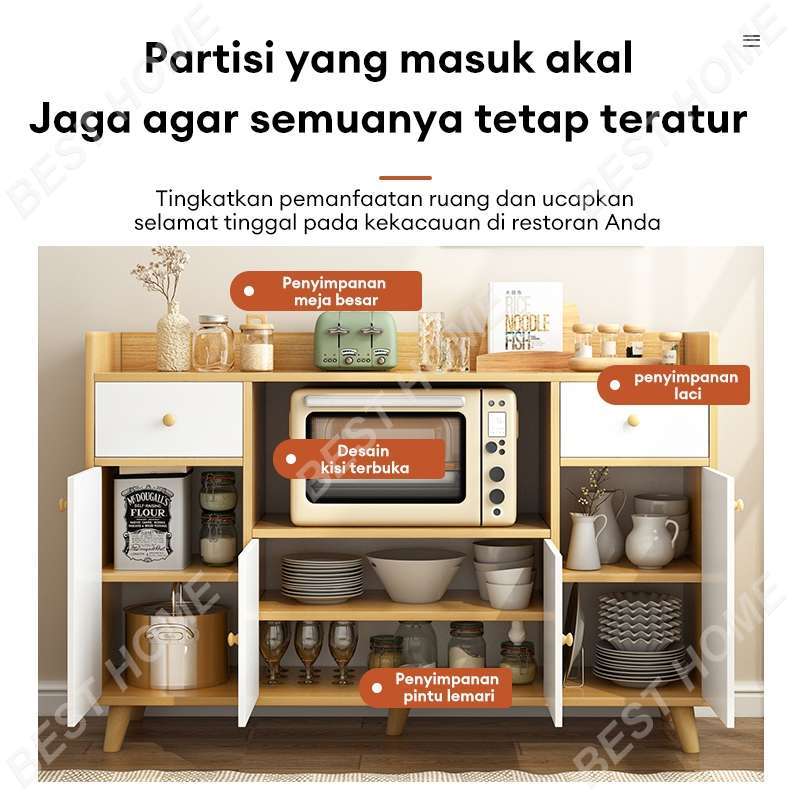 Promo Lemari Dapur Kayu Lemari Piring Rak Dapur Serbaguna Kabinet Dapur ...