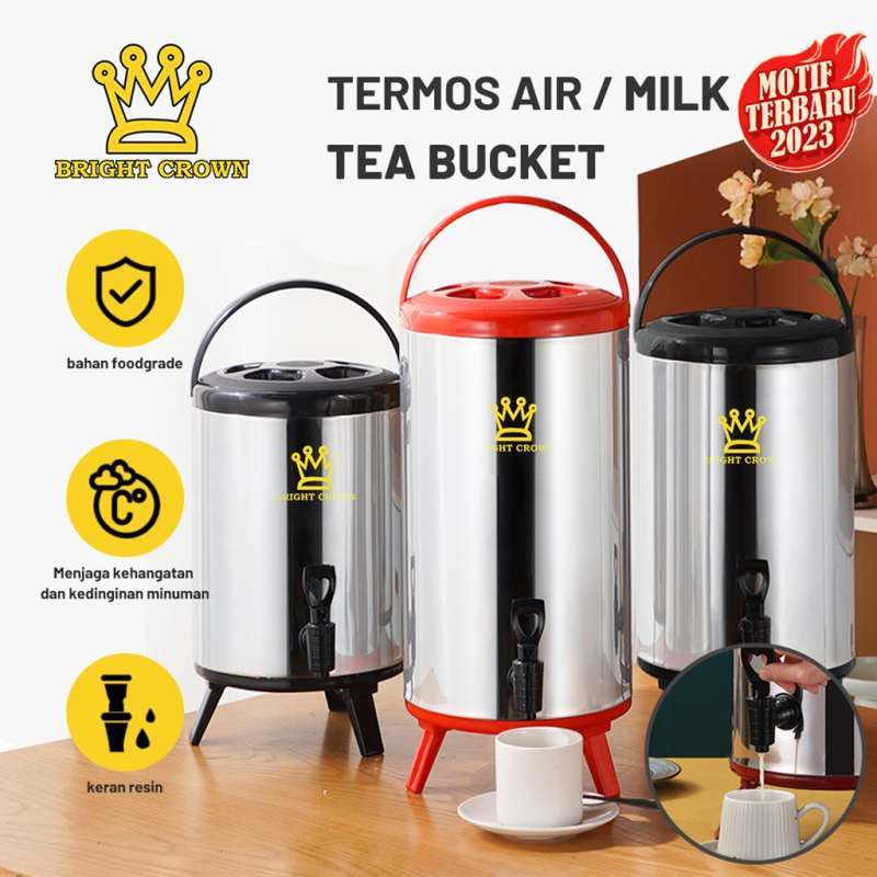 Promo Water Tank Jug Milk Tea Stainless Steel 8L 10L 12L- Dispenser ...