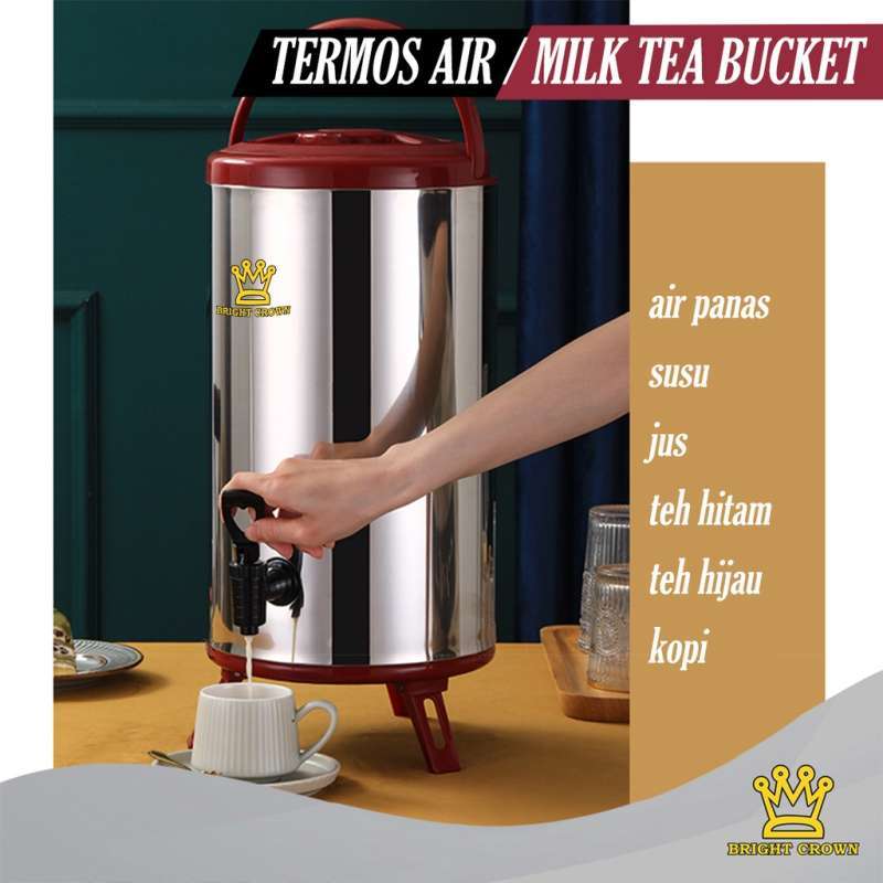 Promo Water Tank Jug Milk Tea Stainless Steel 8L 10L 12L- Dispenser ...
