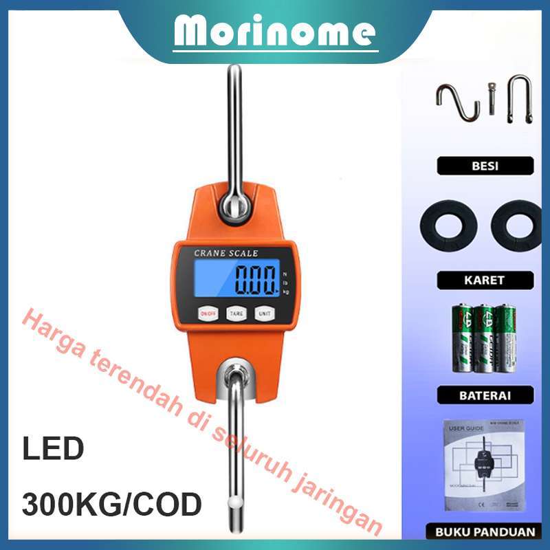 Promo Timbangan Digital Gantung ORI / Crane Scale 300kg Digital LED ...