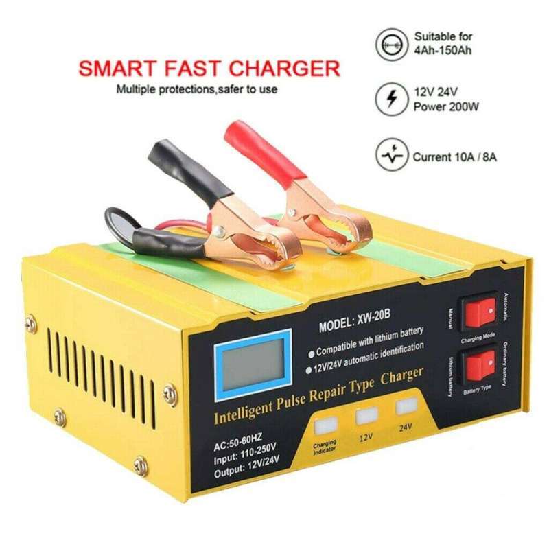 Promo ces aki mobil dan motor Charger Aki Mobil Motor Portable Automatic Smart Intelligent Chip ...
