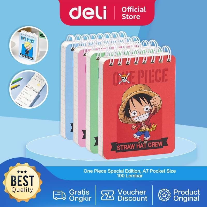 Jual Notebook Spiral Deli Mini One Piece Uk A7 100 Lembar - EN005 di ...