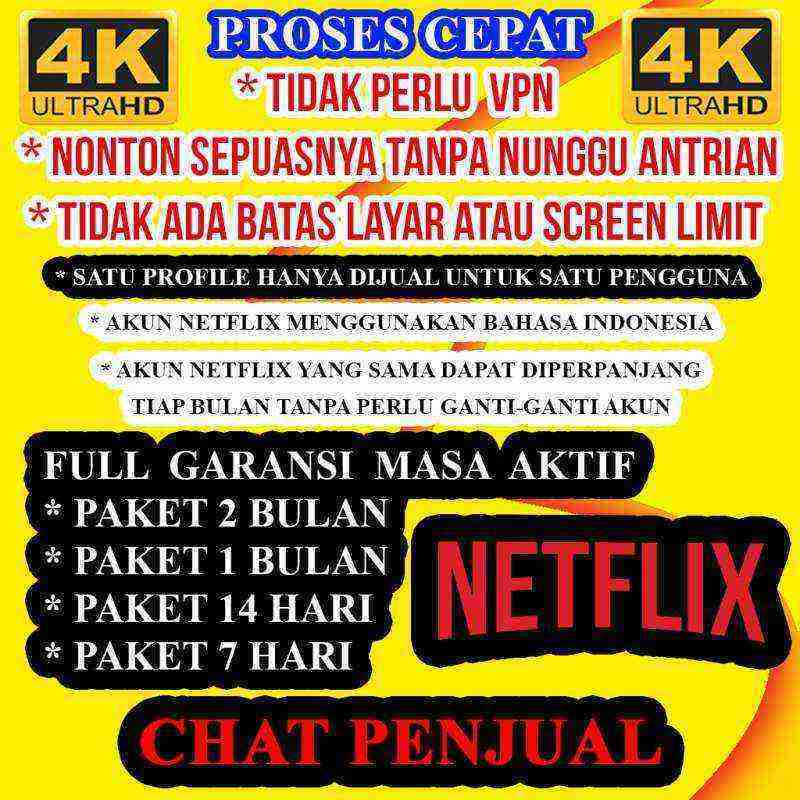 Jual PROMO AKUN NETFLIX RESMI FULL GARANSI ANTI ANTRI-ANTRI PAKAI ANTAR ...